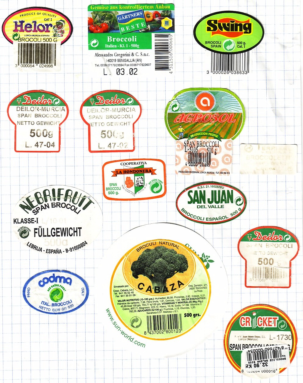 Broccoli Labels | Becky's Gone Bananas....And Broccoli Too!